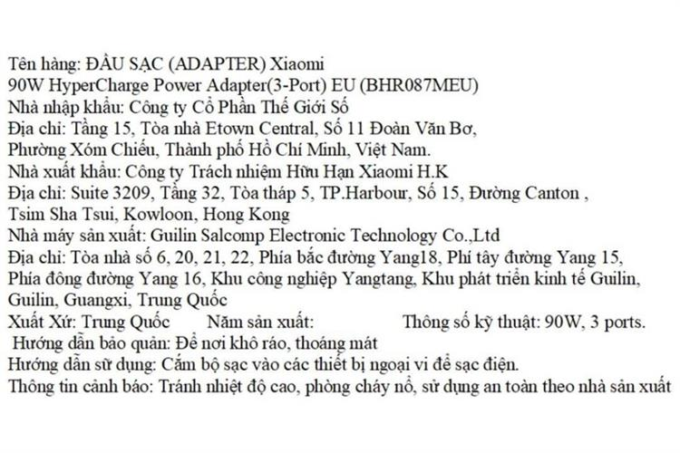[Cần bán] - Dọn nhà em thanh lý sạc nhanh Xiaomi HyperCharge 90W 2C1A ...